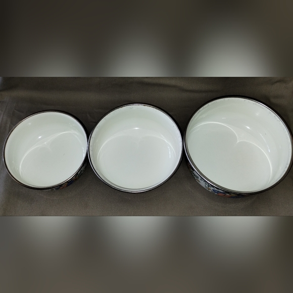 Kamenstein | Kitchen | Vintage 983 Kamenstein Enamelware Nesting Mixing ...